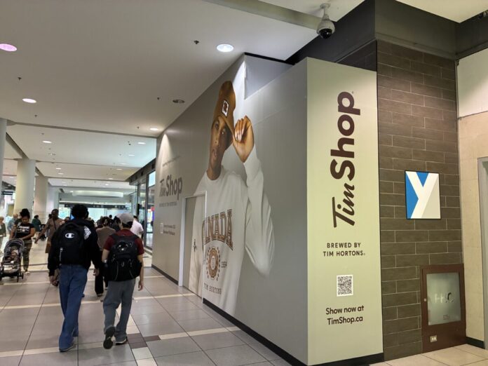 Construction Hoarding Installed for TimShop by Tim Hortons at CF ...